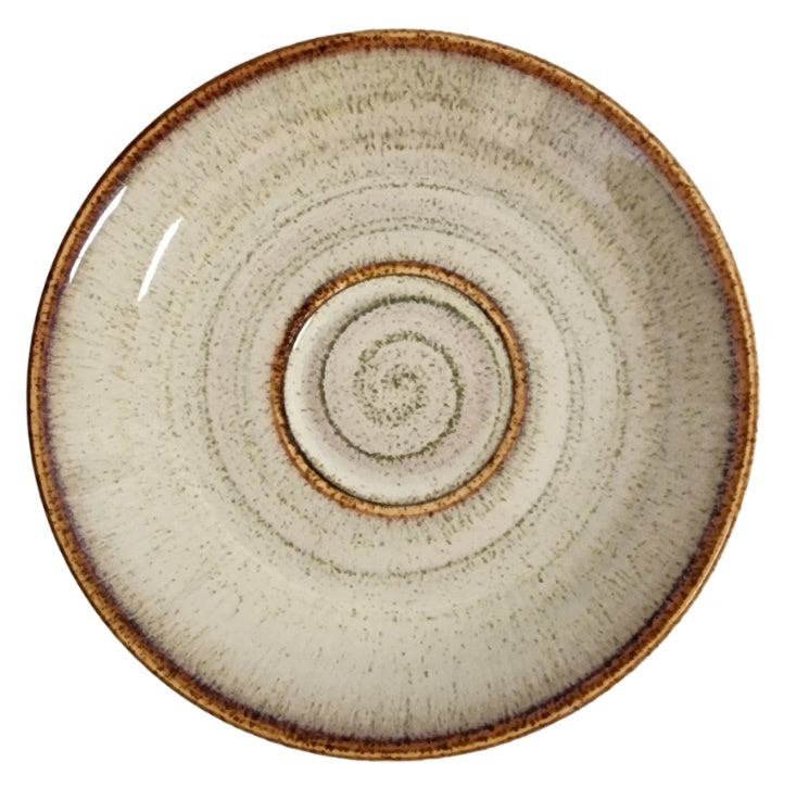 Reactive Beige Glaze Espresso Saucer – Incani Imports